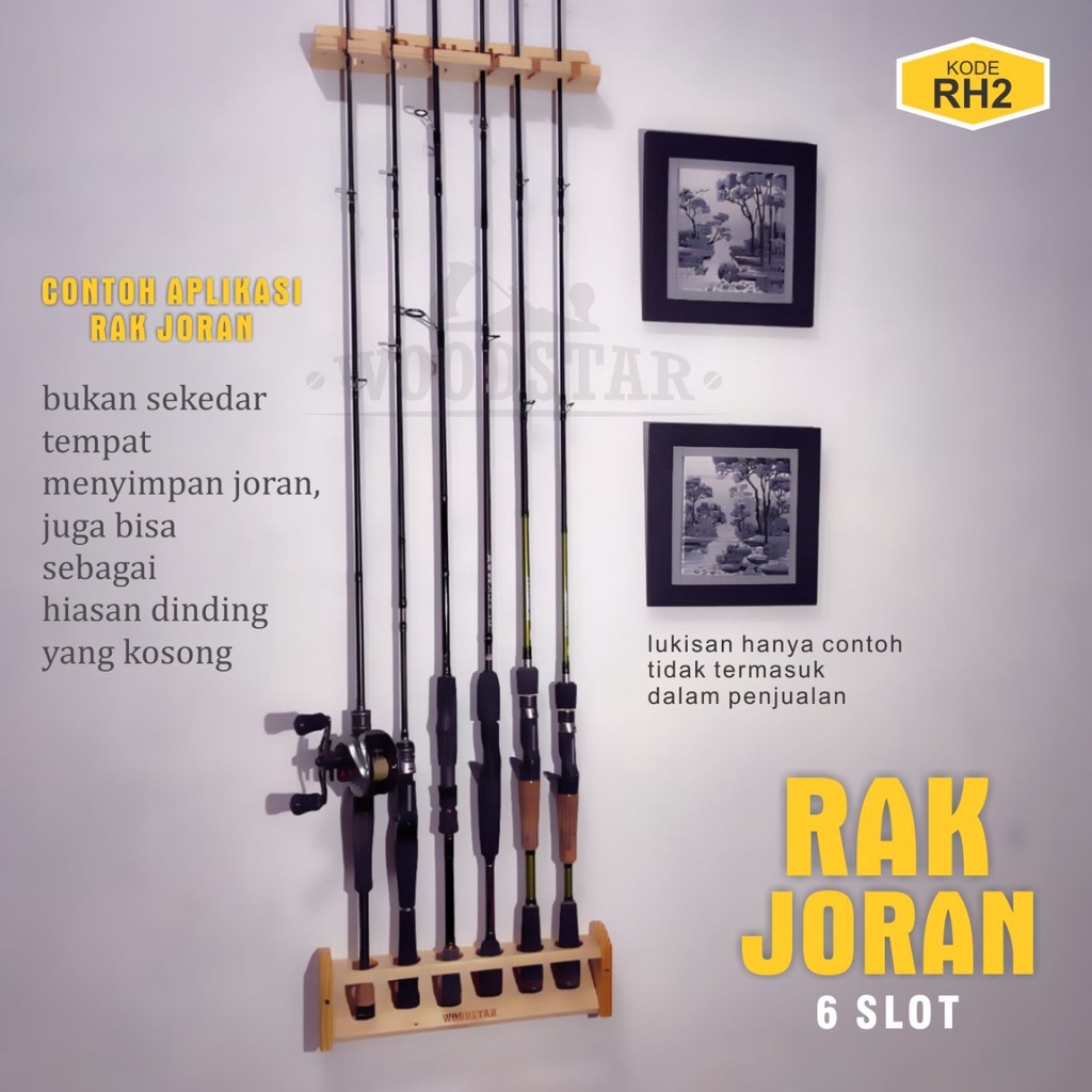 Jual Rak Joran Kayu Rod Holder atau rak untuk menempatkan joran((Rh2 ...