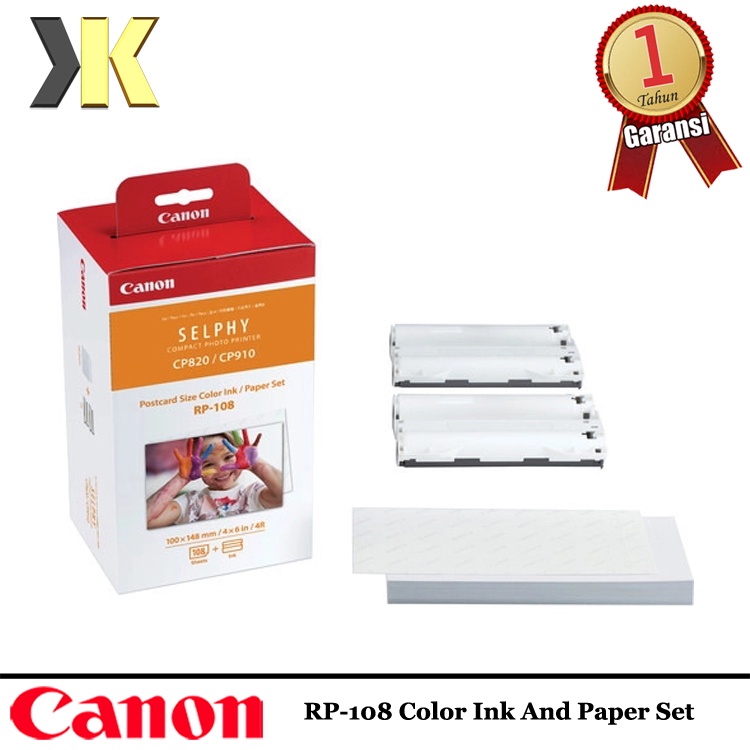 Jual CANON SELPHY RP-108 RP108 KERTAS FOTO PRINTER FOR CP820 CP910 ...