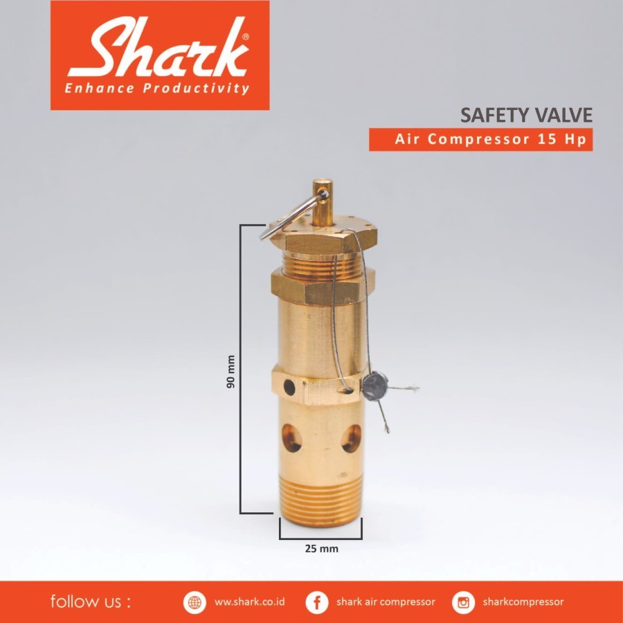 Jual Safety Valve Mesin Compressor Shark Tipe 15 Hp | Shopee Indonesia
