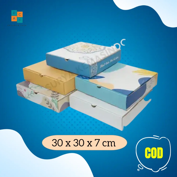 Jual Box 30x30x7 cm kardus kerdus kemasan hampers giftbox karton polos ...