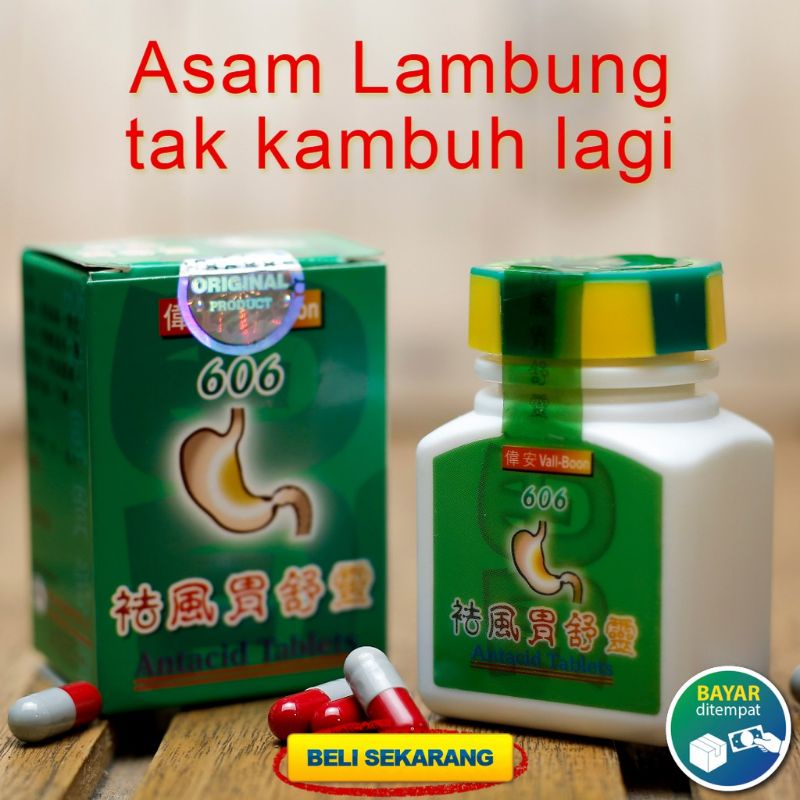Jual Original Asli Obat Maag 606 Vall-Bon Antacid Tablet/Obat Maag&Asam ...