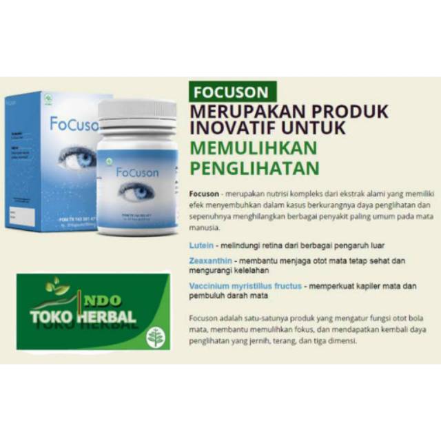 Jual FoCuson Suplemen Herbal Sakit Mata - Mengatasi Kejang Mata Katarak ...