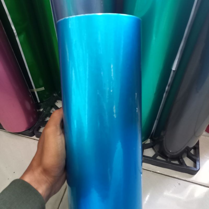 Jual Stiker Skotlet Metalik Candy Hijau Sticker Warna Metalic Kilap ...