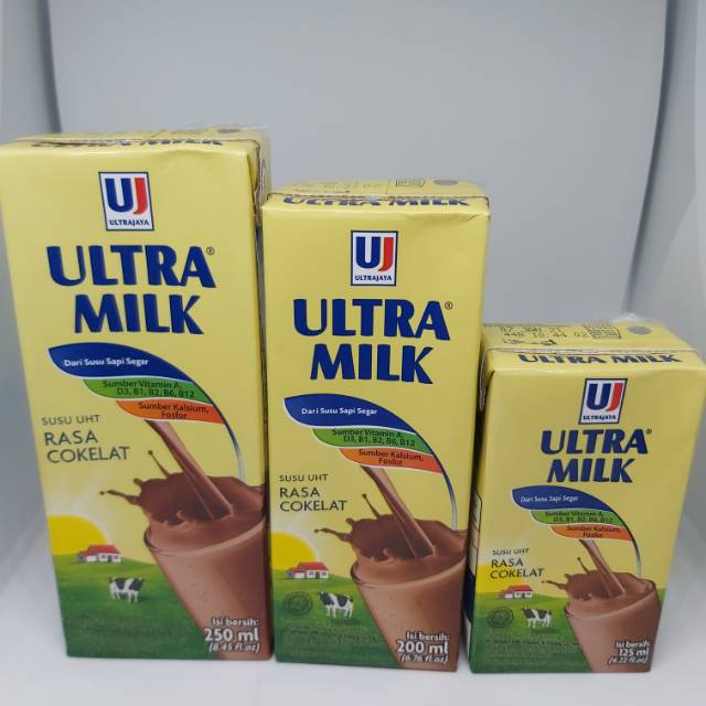 Jual Ultra milk rasa coklat 125 ml, 200 ml dan 250 ml | Shopee Indonesia