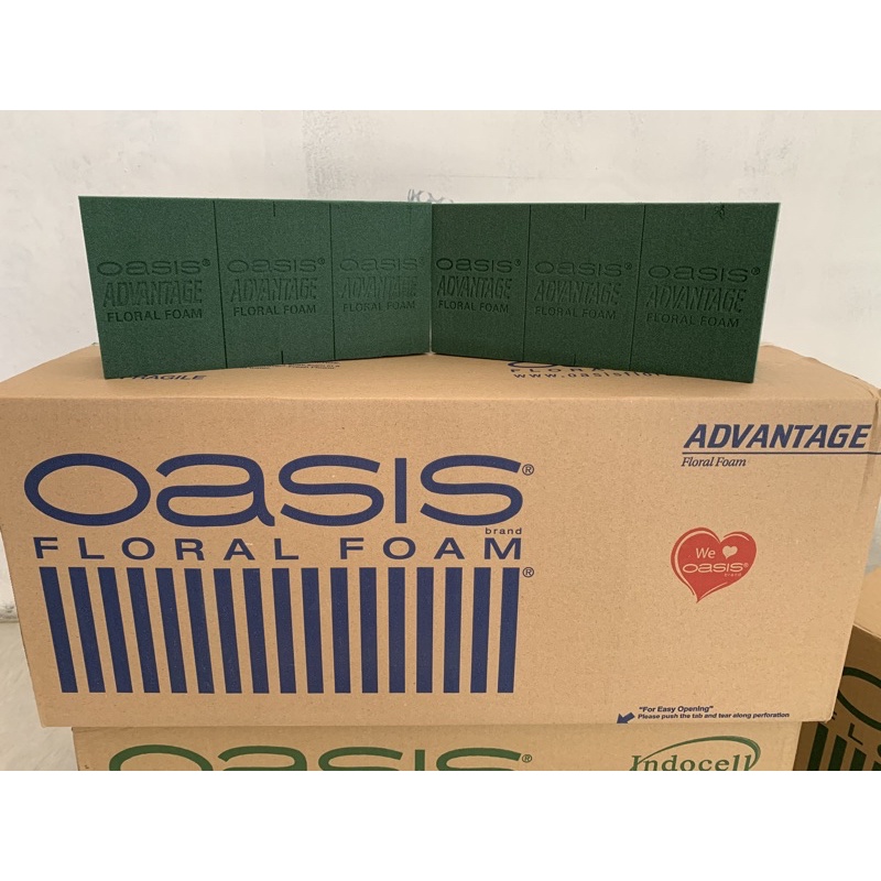 Jual OASIS Advantage Floral Foam Busa Bunga Basah 1 kg muat 8 pcs ...