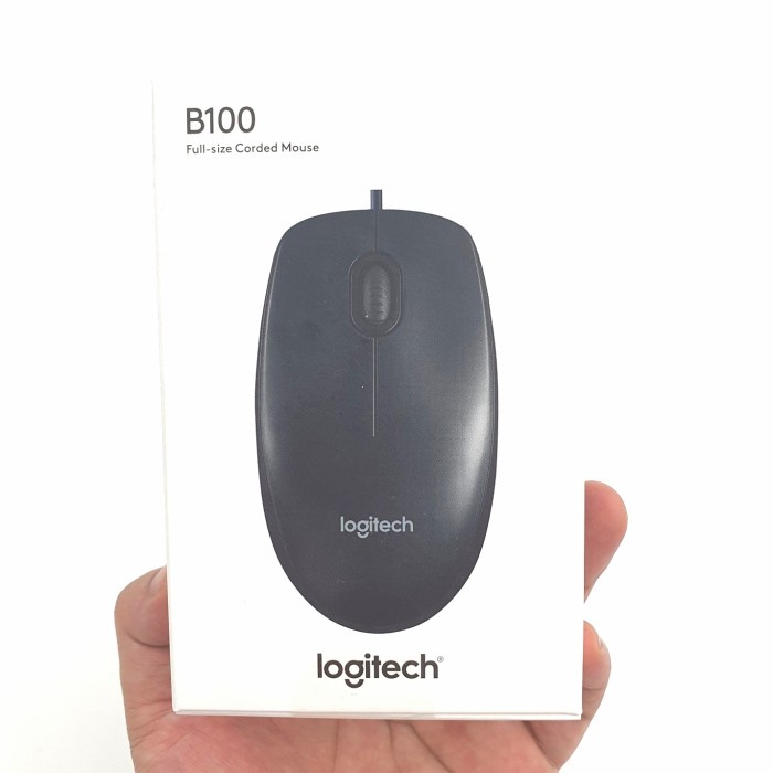 Jual Mouse Logitech Original B 100 B100 usb peripheral kantoran logi ...