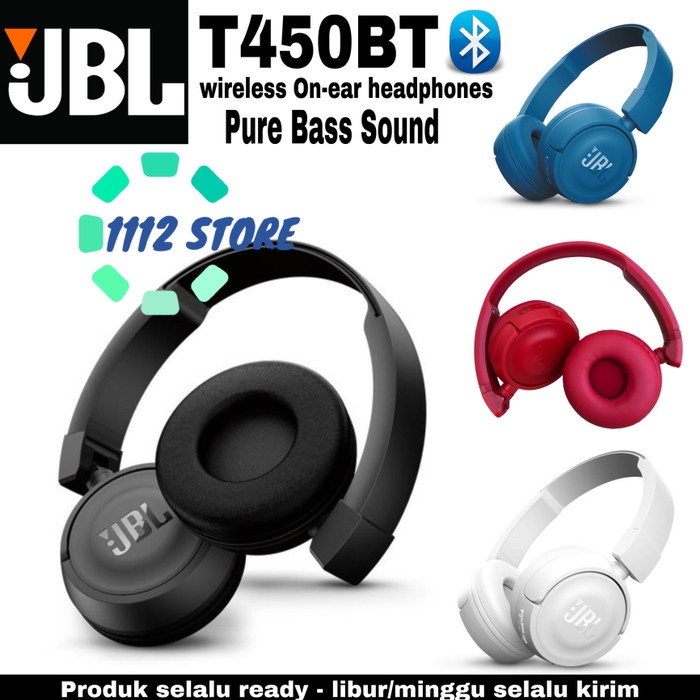 Jual JBL T450BT Wireless On-Ear Headphones / JBL T450 BT Wireless ...