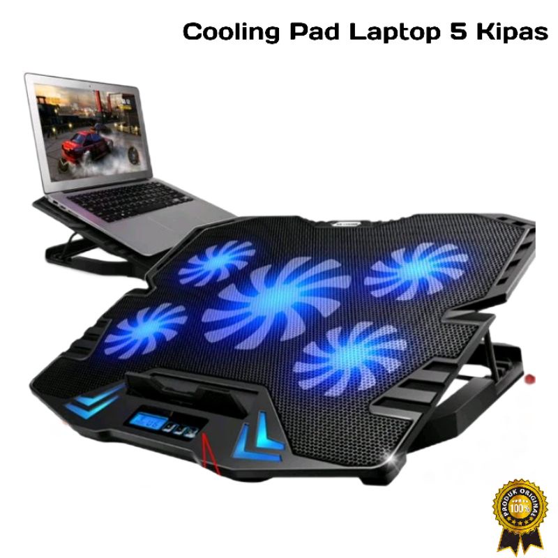 Jual Cooling Pad Laptop Ice Fan K5 Fan Laptop 5 Kipas / Fan Cooling Pad ...