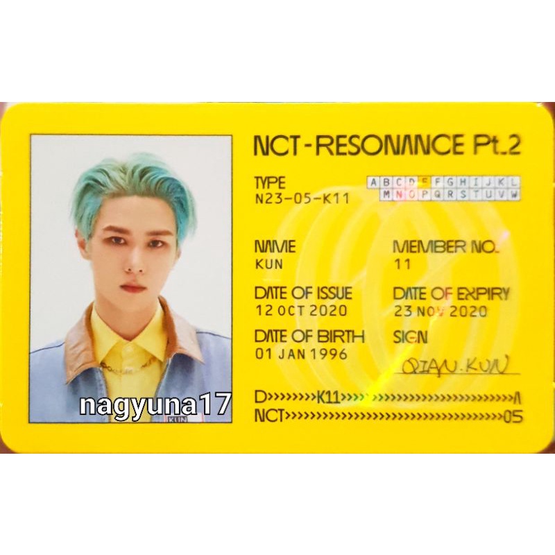 Jual ID Card Kun from Resonance part 2 | Shopee Indonesia