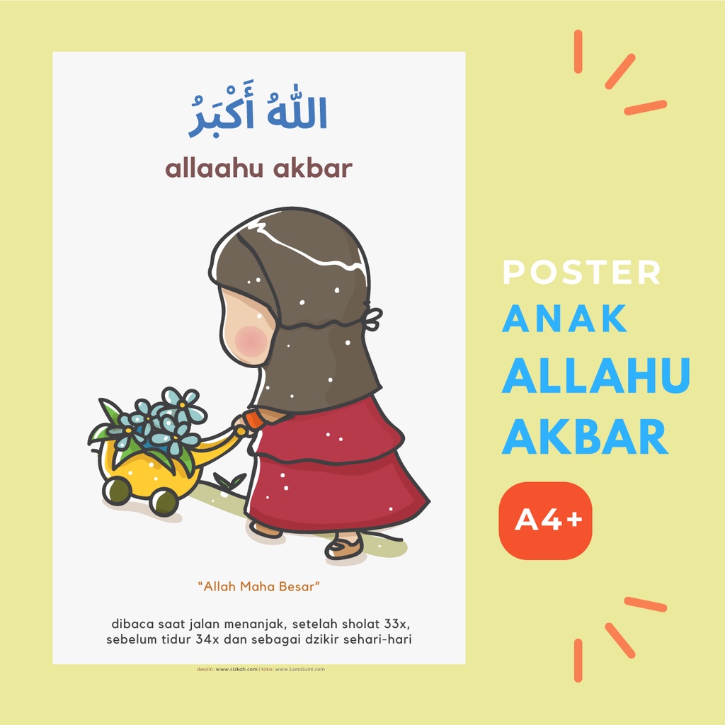Jual POSTER MONO KALIMAT THOYYIBAH FACELESS UKURAN A3 dan A4 | MAINAN ...