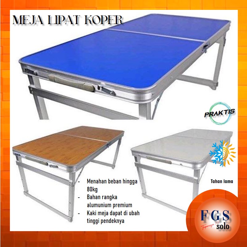 Jual meja lipat koper/meja piknik/meja jualan/meja kantor/meja belajar ...
