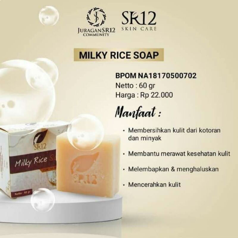 Jual Milky Rice Soap Sabun Beras Susu SR12 60 gram | Shopee Indonesia
