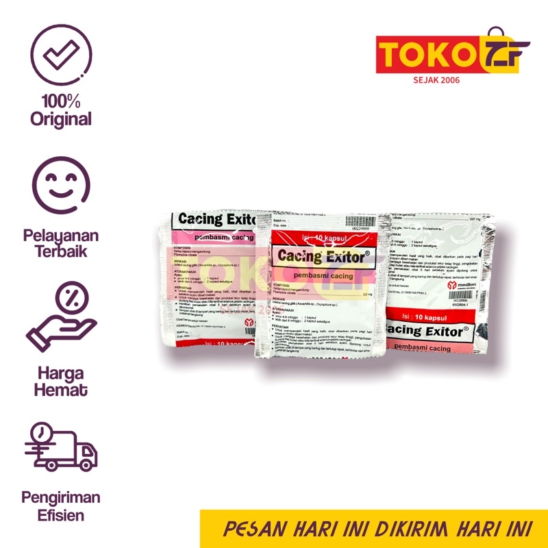 Jual [CACING EXITOR] Obat Cacing Pembasmi Cacing 10 Kapsul | Obat ...