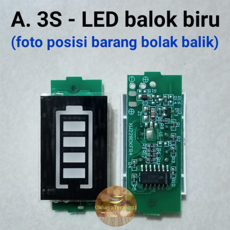 Jual Indikator Kapasitas Baterai 3S (Cahaya Biru), Generic 1-8S (Cahaya ...