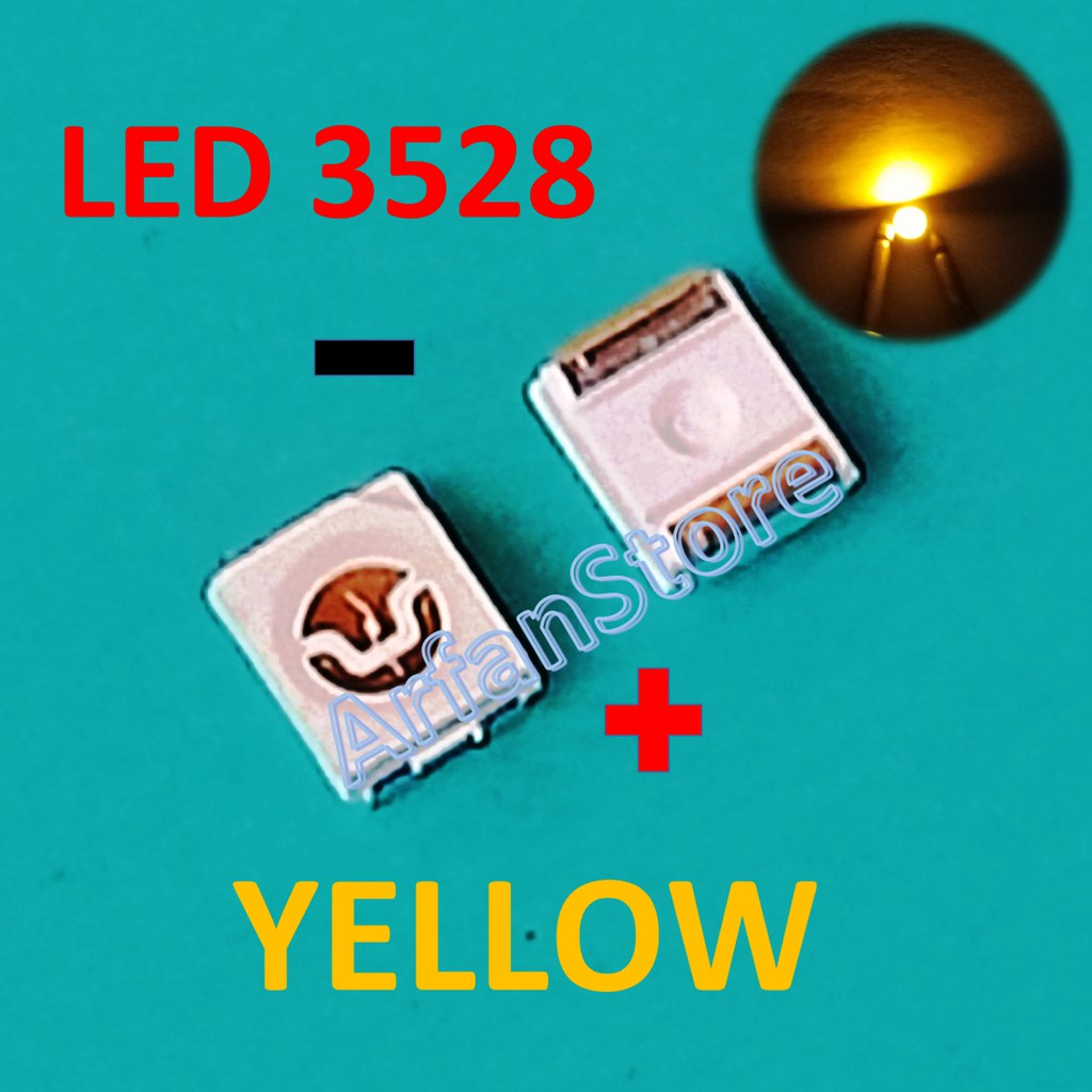 Jual LED 3528 2835 Yellow 580-585nm SMD Chip 1210 Warna Kuning pekat ...