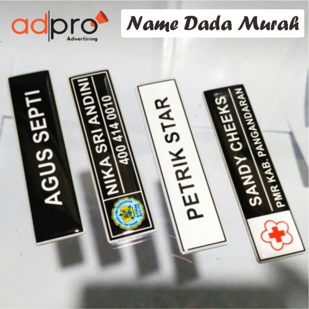 Jual Name Tag / Nama Dada resin akrilik, plat | Shopee Indonesia