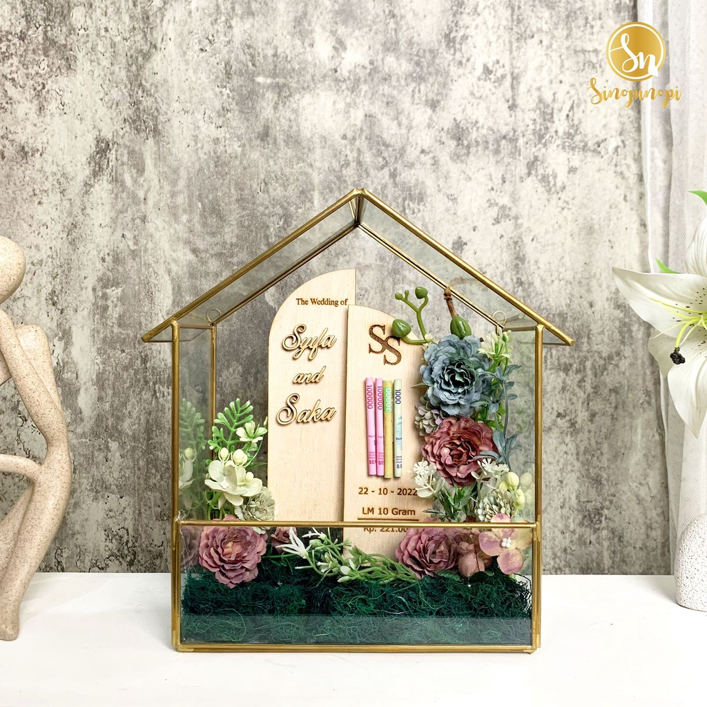 Jual MAHAR FLOWER | RING BOX HOUSE TERARIUM BIG 25x22cm TEMPAT ...