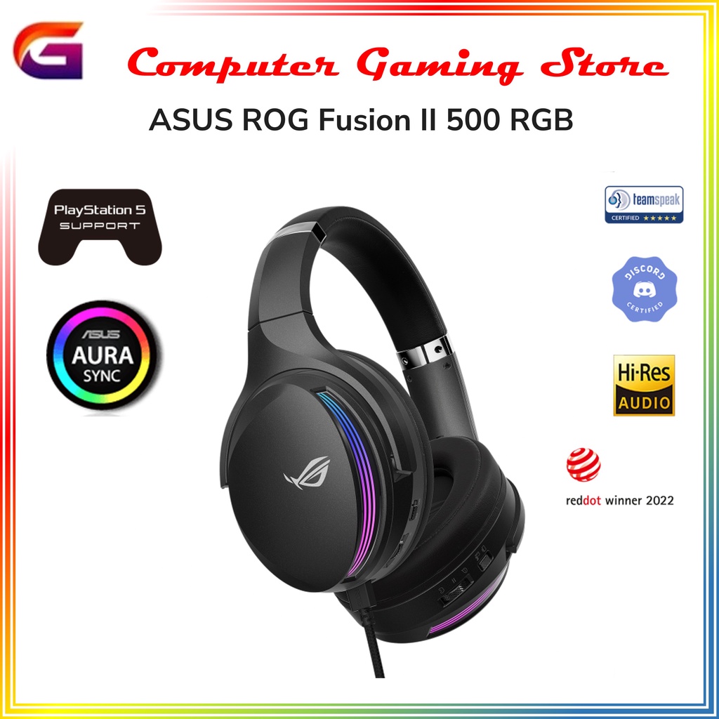 Jual ASUS ROG Fusion II 500 RGB gaming headset | Shopee Indonesia