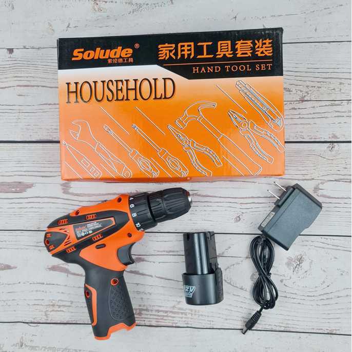 Jual Solade Bor Listrik Cordless Screwdriver Drill Adjustable Speed 12V ...