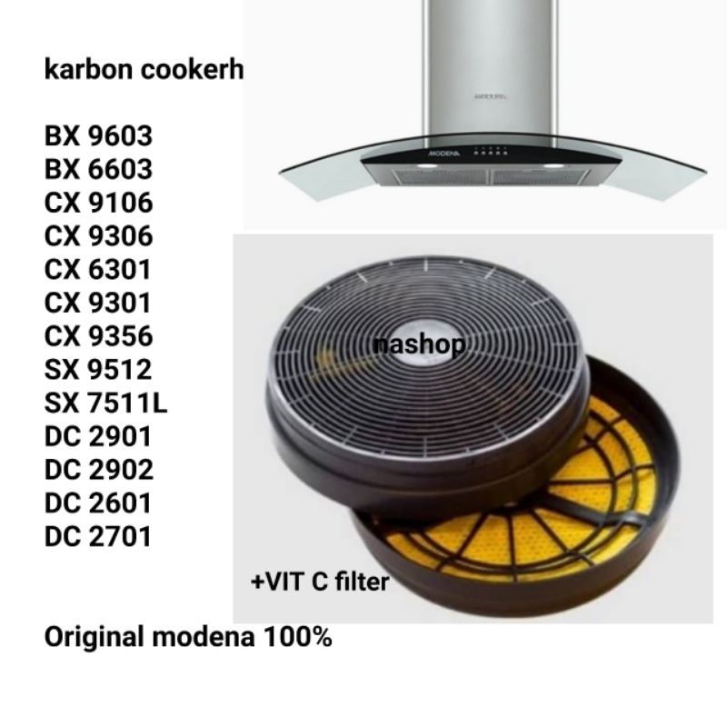 Jual Karbon filter cooker hood modena tipe CX 9306,CX 9156,SX 7511L,SX ...