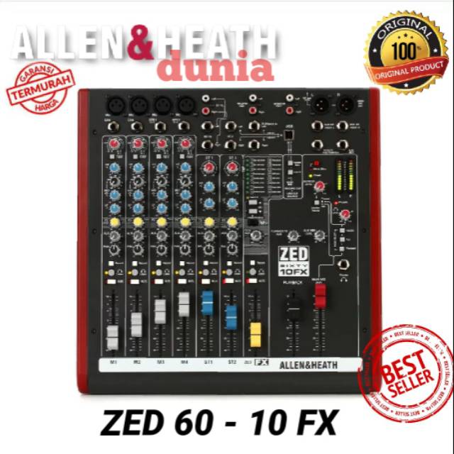Jual Mixer Allen Heath ZED 60 - 10 FX Original | Shopee Indonesia