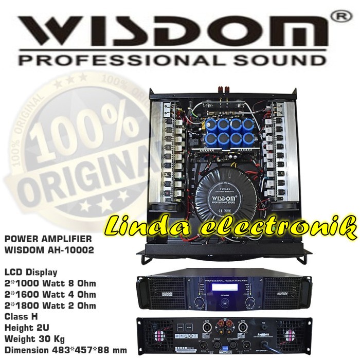 Jual power amplifier wisdom ah 10002 ah10002 class h original | Shopee Indonesia