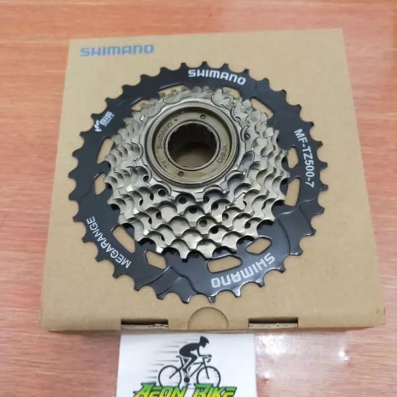 Jual sprocket shimano 7 speed 14t-34t megarange model ulir/drat,gear ...