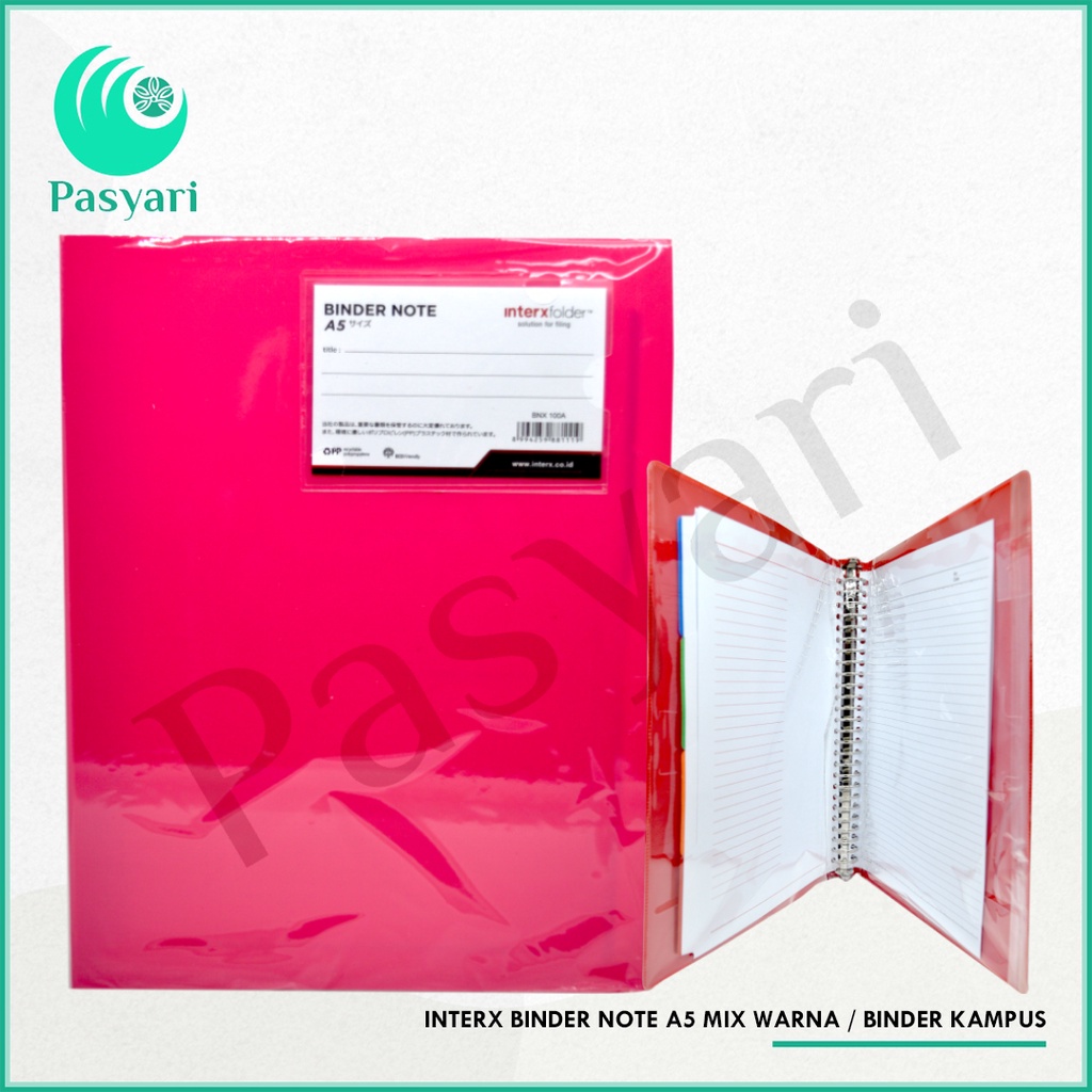 Jual Interx Binder Note A5 Mix Warna / Binder Kampus Hard Cover ...