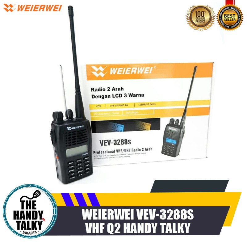 Jual WEIERWEI HANDY TALKY VEV-3288S VHF Q2 NEW ORIGINAL GARANSI RESMI POSTEL | Shopee Indonesia