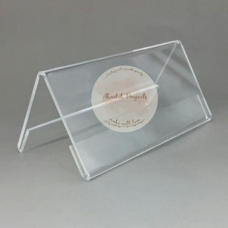 Jual PAPAN NAMA MEJA AKRILIK 2 SISI ACRYLIC NAME PLATE TAG ACRYLIC 7x25 ...