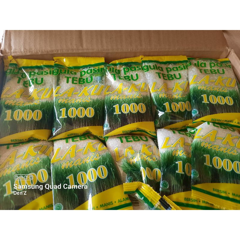 Jual Gula Pasir Sachet / Renceng 1000 Merk LaKu 50gr | Shopee Indonesia