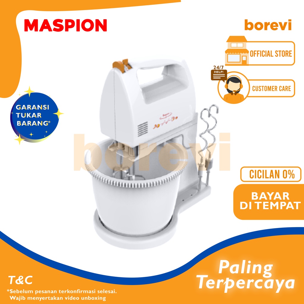 Jual STAND MIXER MASPION MT 1140 / HAND & STAND MIXER MT-1140 | Shopee ...