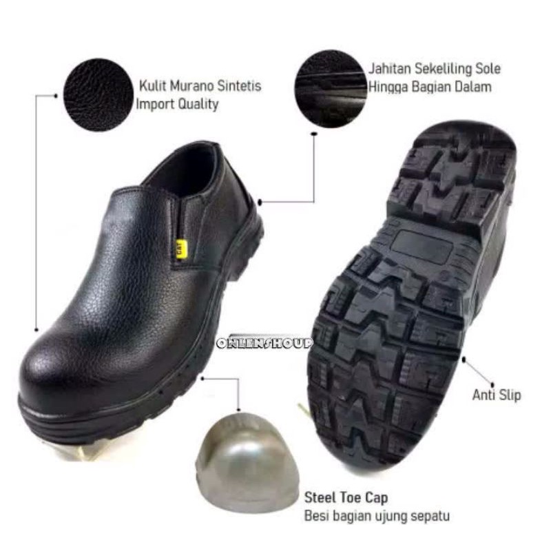 Jual Sepatu safety low boots pria sepatu safety slip on sepatu kerja ...