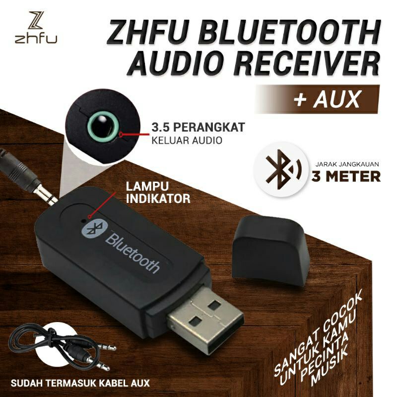 Jual Bluetooth Receiver Usb With Aux 3.5mm Audio Jack Car Mobil ...