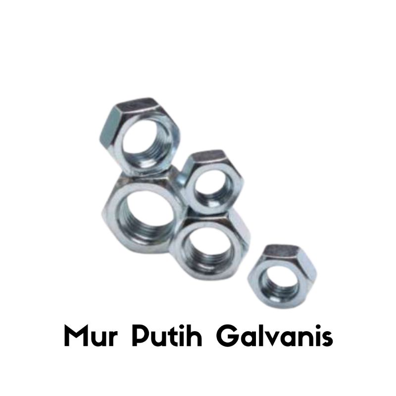 Jual Mur Putih Galvanis M4 x P0.70 | Shopee Indonesia