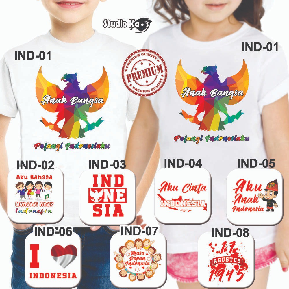 Jual Baju Kaos Anak dan Dewasa Design Kemerdekaan Indonesia 17an ...