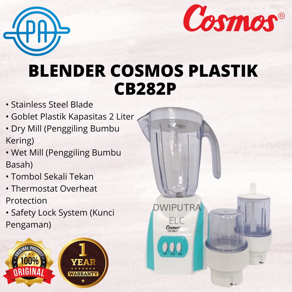 Jual BLENDER COSMOS PLASTIK CB282P / CB 282 P PLASTIC / CB 282P | Shopee Indonesia