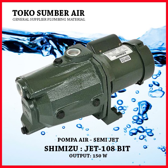 Jual SHIMIZU JET 108 BIT - POMPA SUMUR DANGKAL ( SEMI JET ) non-otomatis | Shopee Indonesia