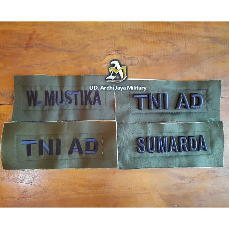 Jual PAPAN NAMA PDL TNI BORDIR, PAPAN NAMA PDL TNI, PAPAN NAMA TNI AD, PAPAN NAMA PDL DIPERKERAS ...