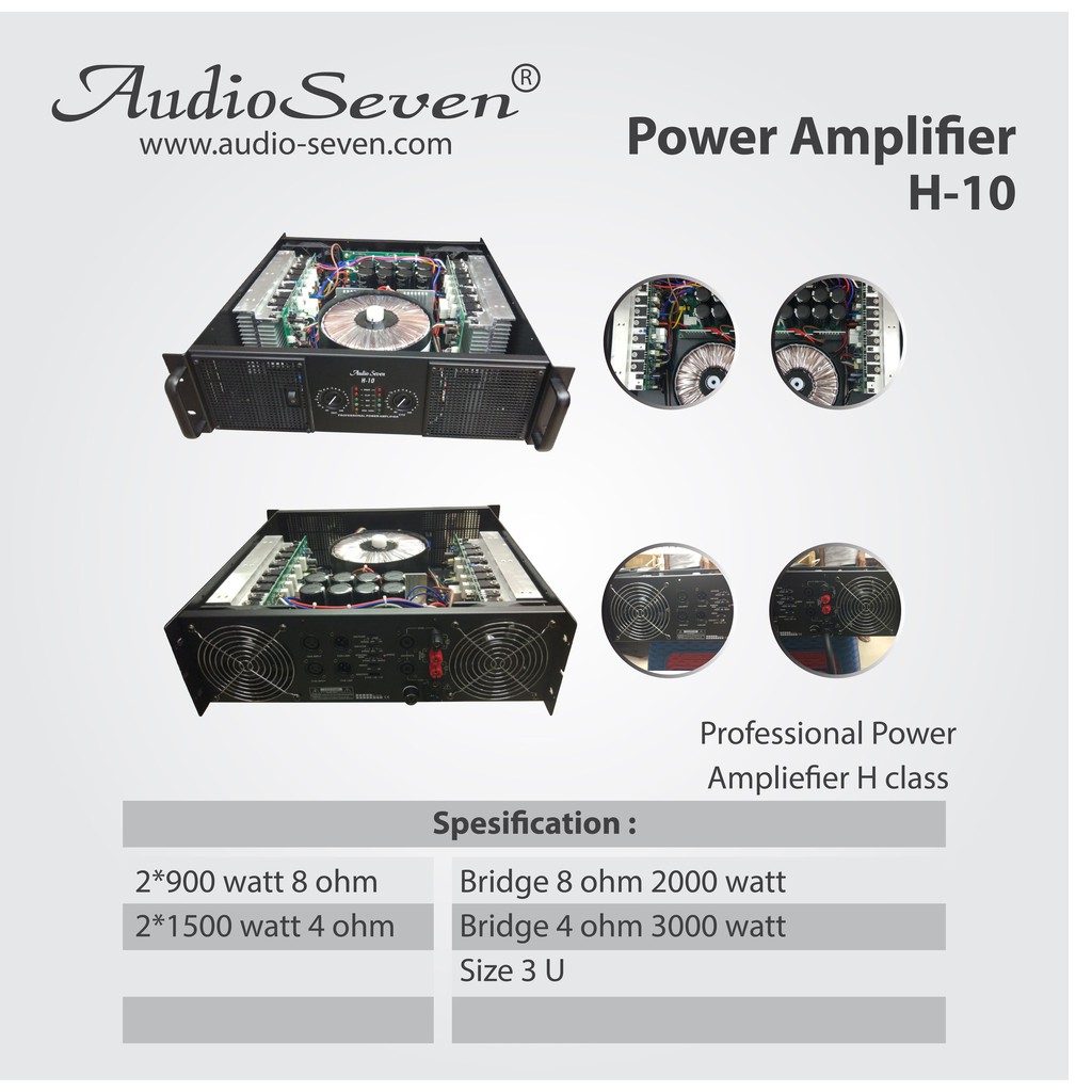Jual Power Ampliefier Audio Seven Original H-10 ( bukan Peavy ...