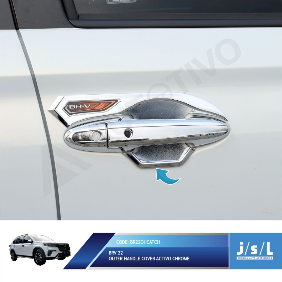 Jual All New BRV 2022 Outer Handle Cover Activo Chrome JSL Mangkok Pintu | Shopee Indonesia