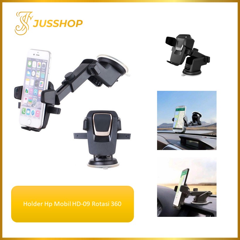 Jual Car Holder Hp Mobil Murah HD-09 / HD09 Universal Phone 360 Degree ...