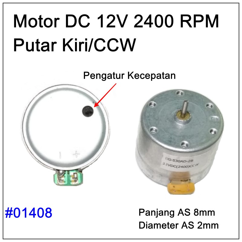 Jual Motor DC 12V dinamo CCW 2400 RPM Putaran kiri Buat Project ...