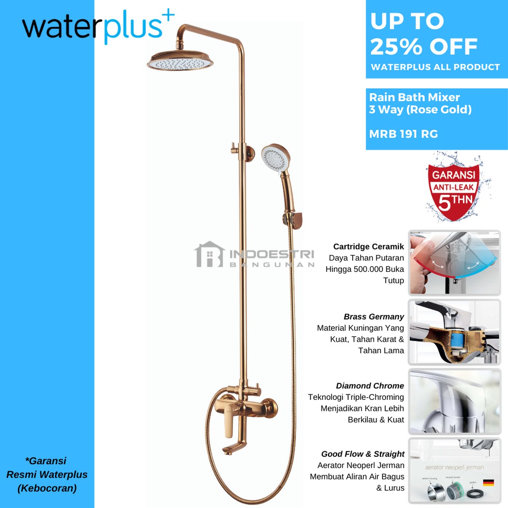 Jual Shower Column Waterplus MRB 191 ROSE GOLD (Hot - Cold) | Shopee ...