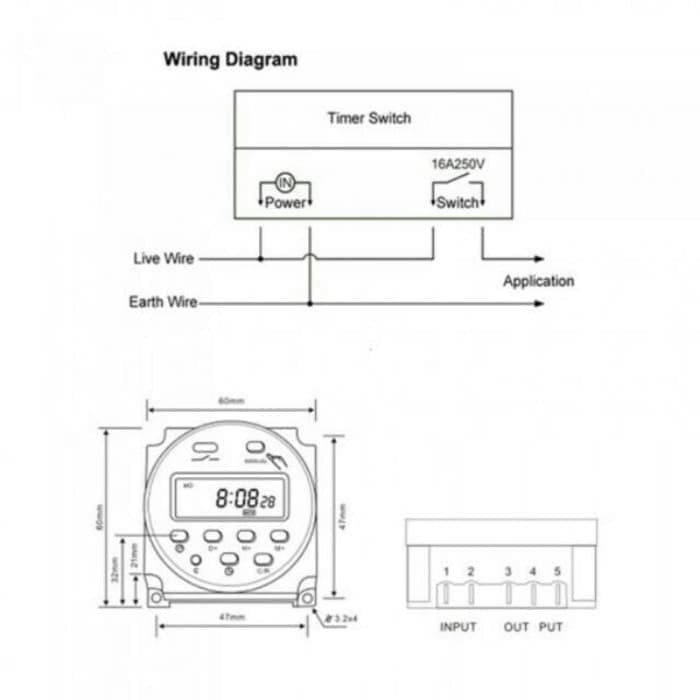 Jual Dc 12V Digital Timer Programmable Switch Auto On/Off - Versi ...