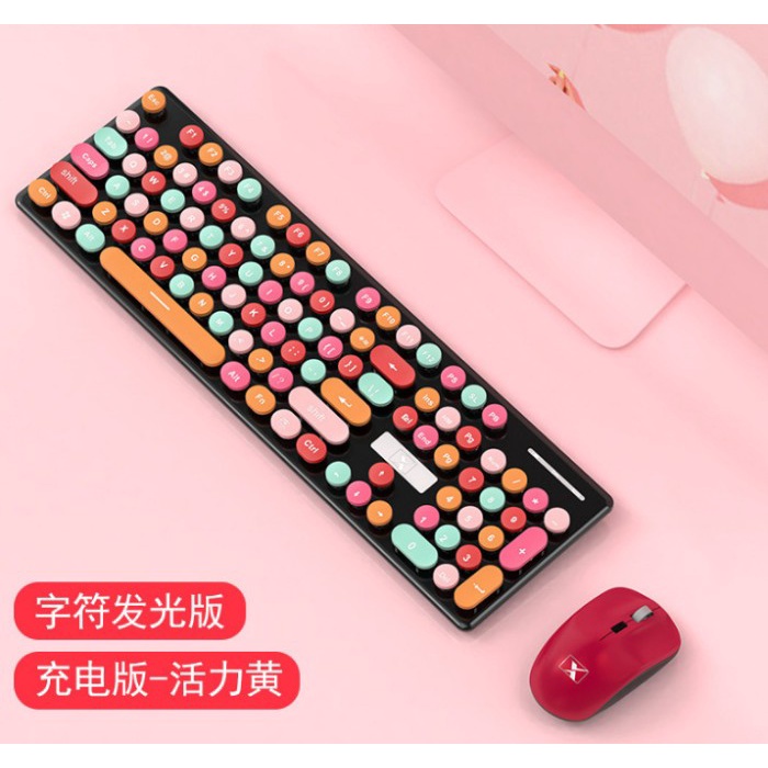 Jual Korean Girl Keyboard Candy Keyboard Set Wireless - Funky Keyboard ...