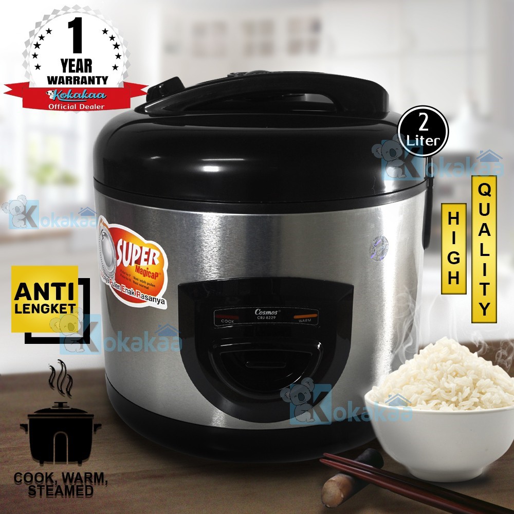 Jual rice cooker cosmos CRJ8229 kapasitas 2 liter mejikom ukuran besar ...
