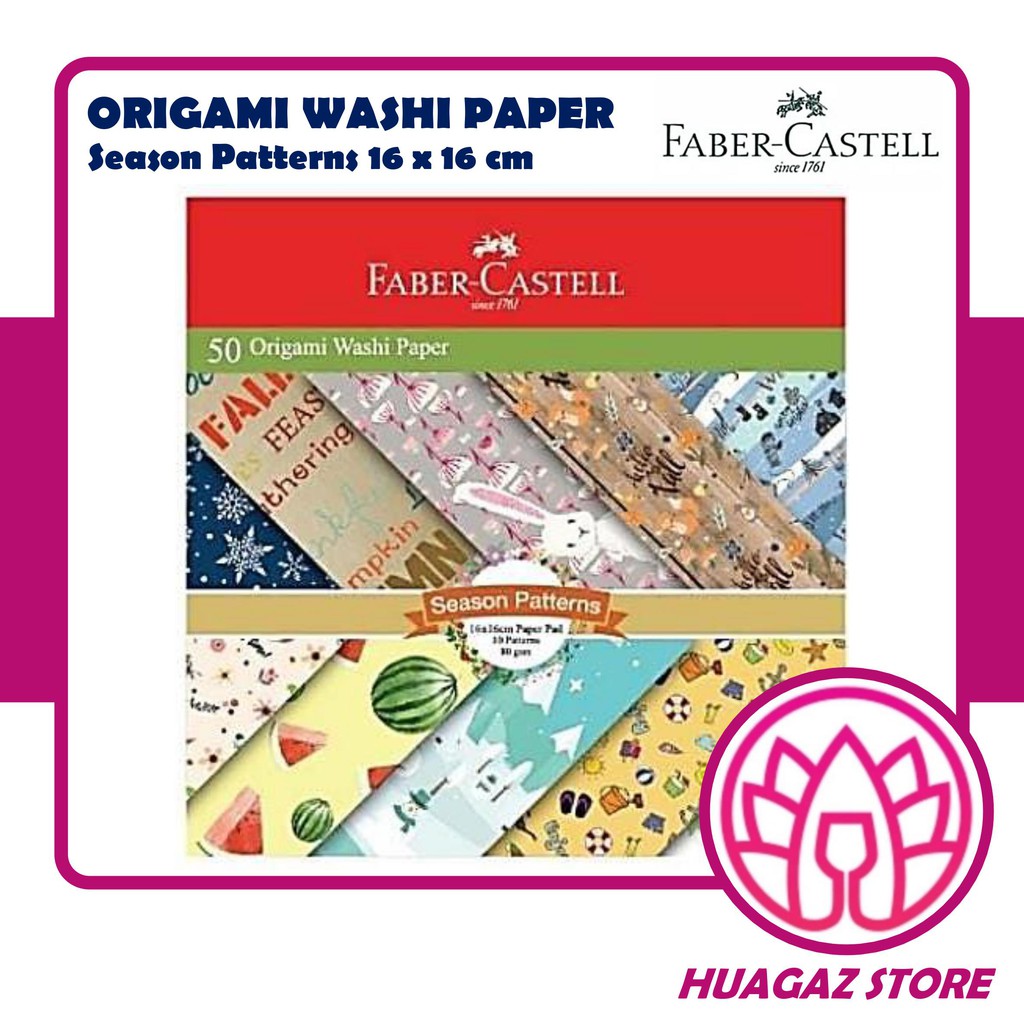Jual Faber-Castell Origami Washi Paper Season Pattern 16cm x16cm ...