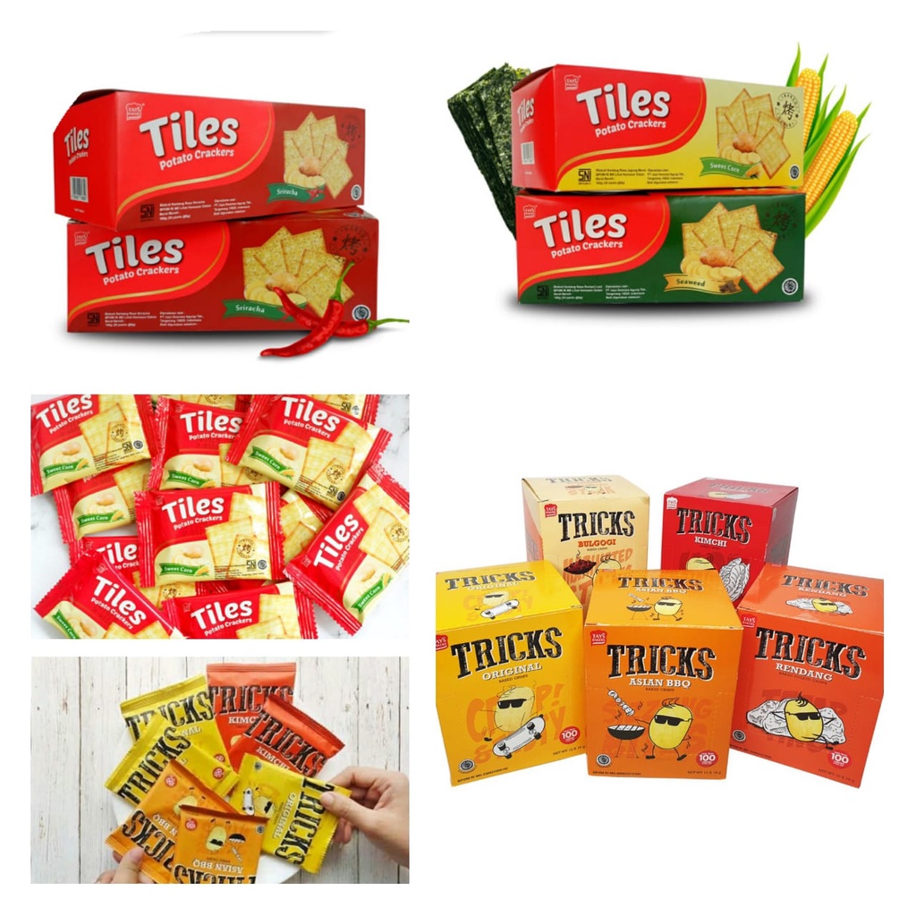 Jual Tricks Biskuit Kentang Potato Baked Chips - 10 pack/box | TILES ...