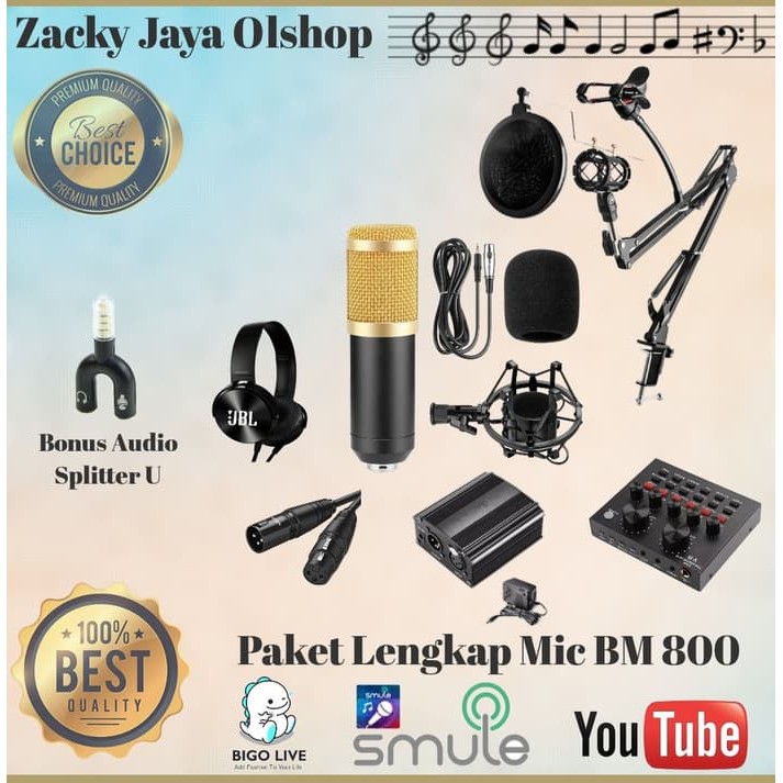 Jual PAKET LENGKAP REKAMAN LAGU SMULE YOUTUBER MIC BM 800 TA PJYB1262 ...